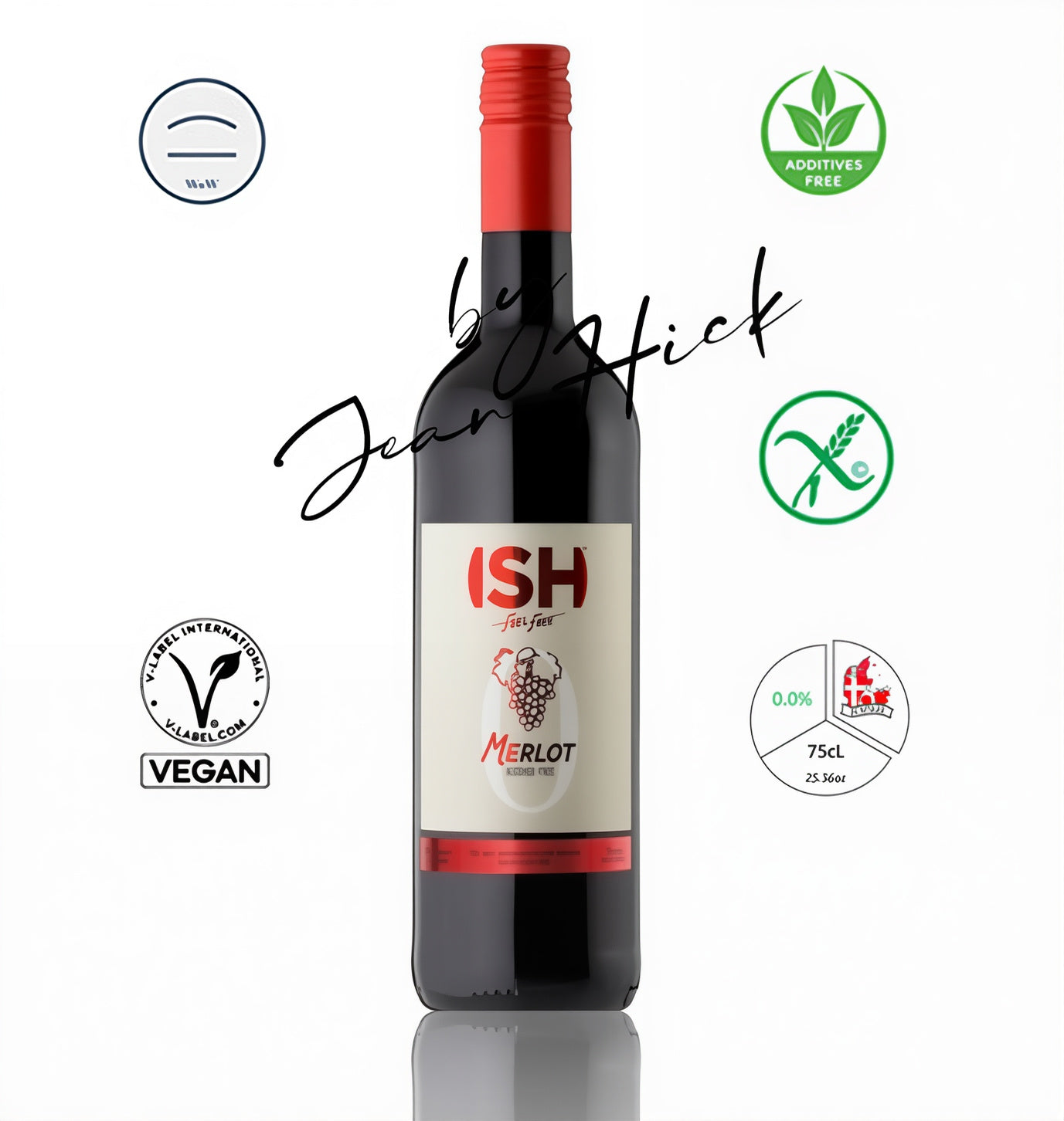 ISH Merlot Vino Rosso 0,0% 🍷 | Merlot Francese Analcolico – NON ...